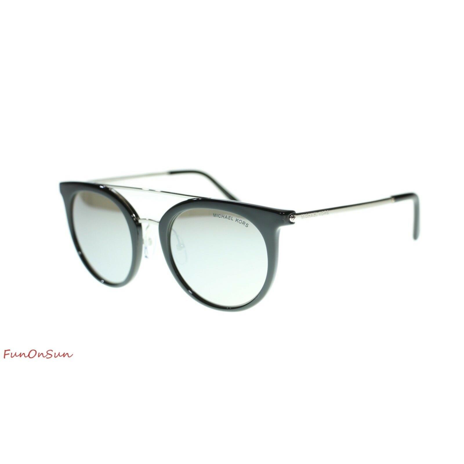 Michael Kors Womens Sunglasses Mk2056 32716g Black Silver Mirror Lens