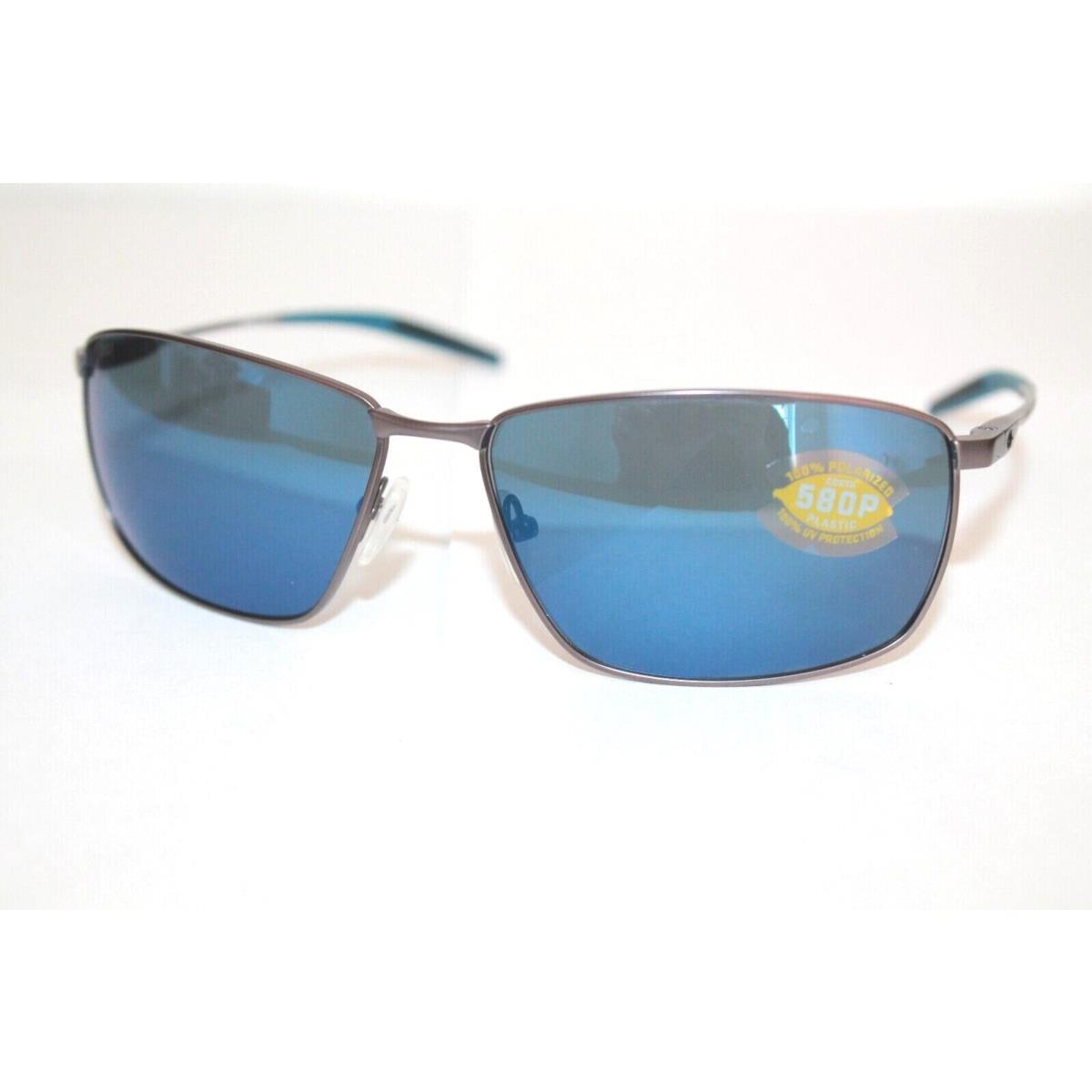 Costa Del Mar Turret Sunglasses Matte Dark Gunmetal Blue Mirror
